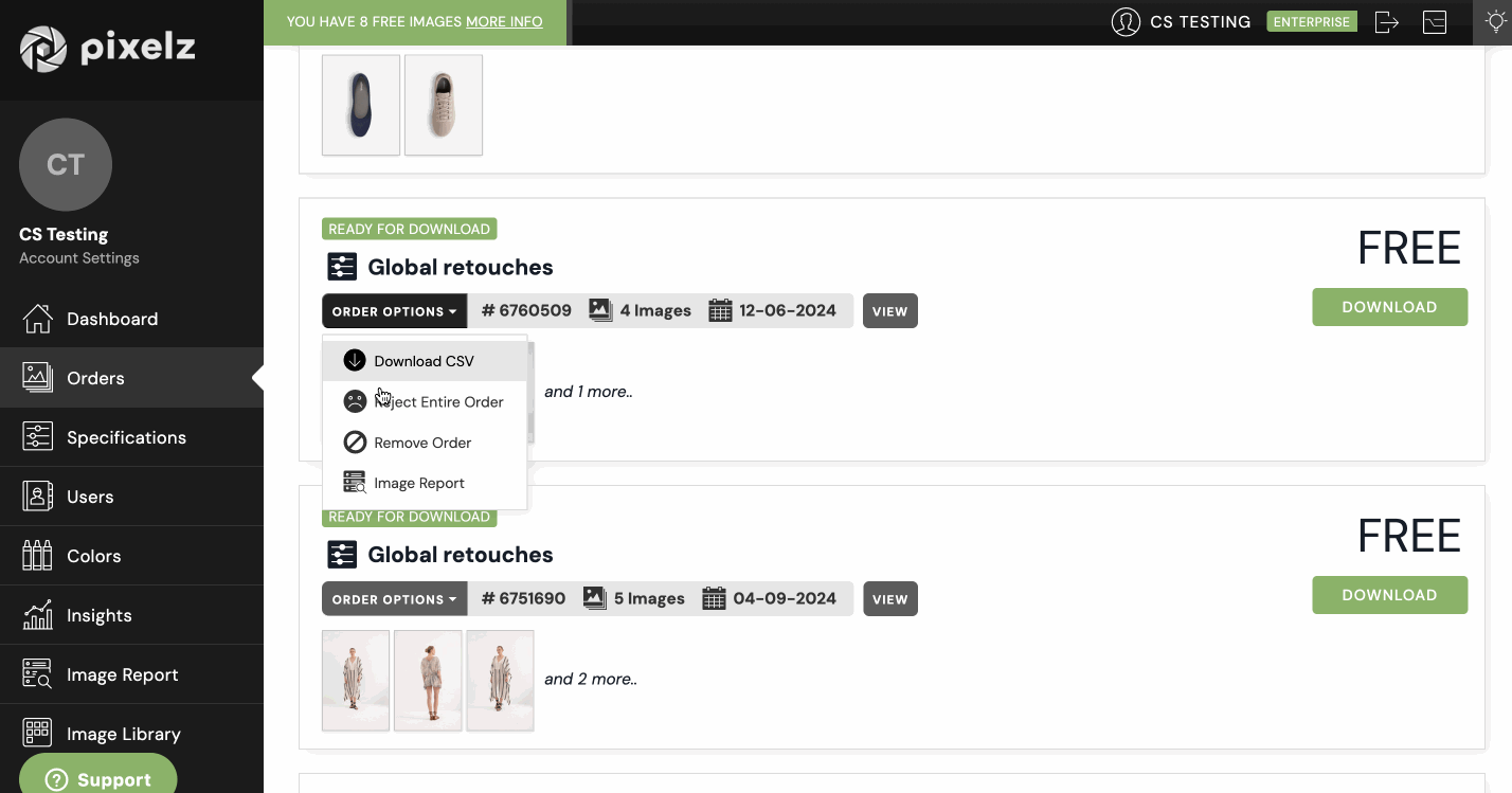 Rejection Tool – Pixelz